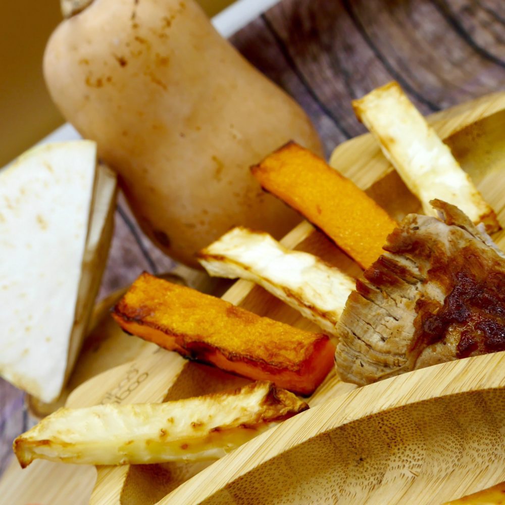 Frites de courge et céleri-rave accompagné de son filet mignon ...